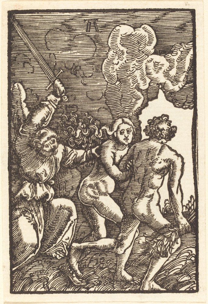 Vertreibung aus dem Paradies von Albrecht Altdorfer