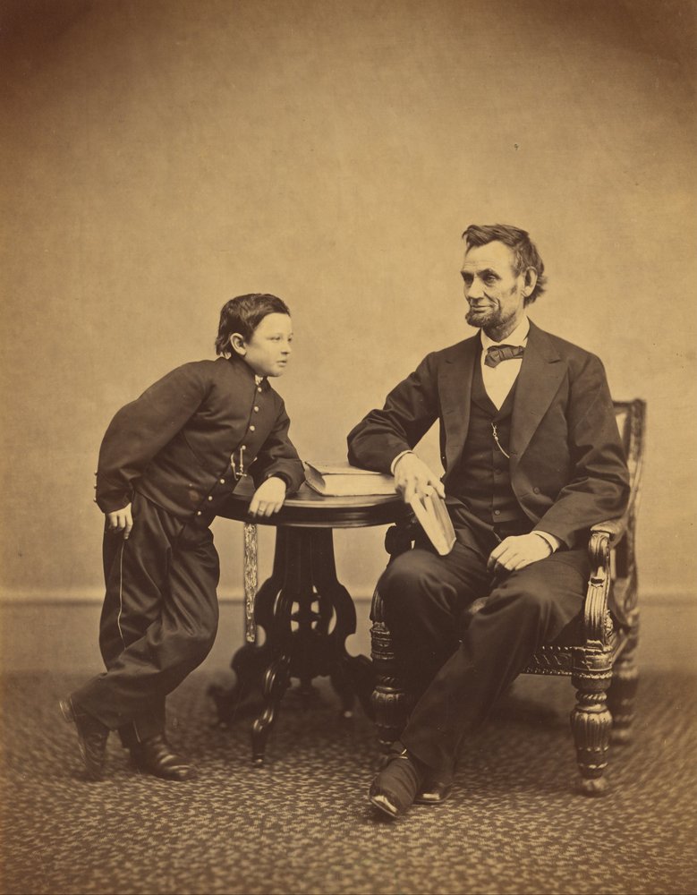 Abraham Lincoln und sein zweiter Sohn Thomas (Tad)