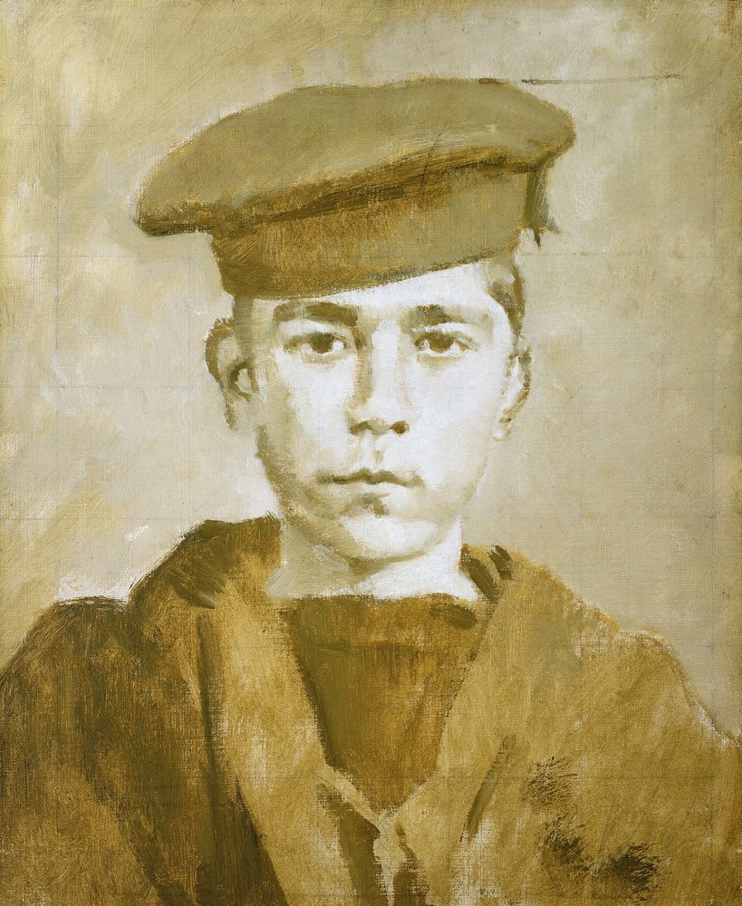 John Travers Cornwell, Junge 1. Klasse (1900-1916), 20. Jahrhundert (Öl)