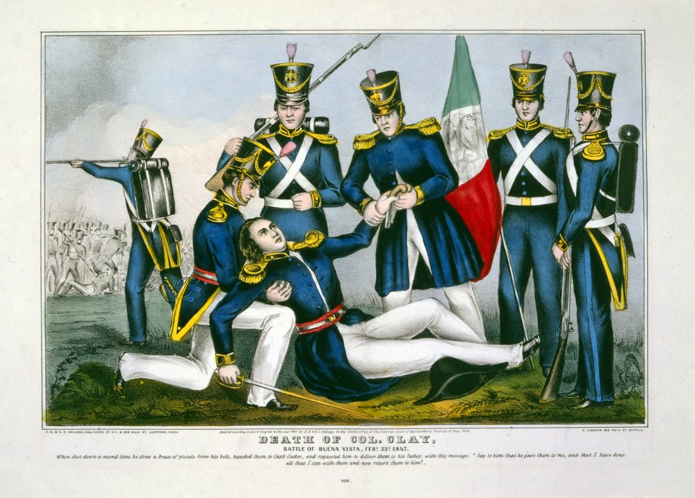 Tod von Col. Clay, Schlacht von Buena Vista, 23. Februar 1847 ...