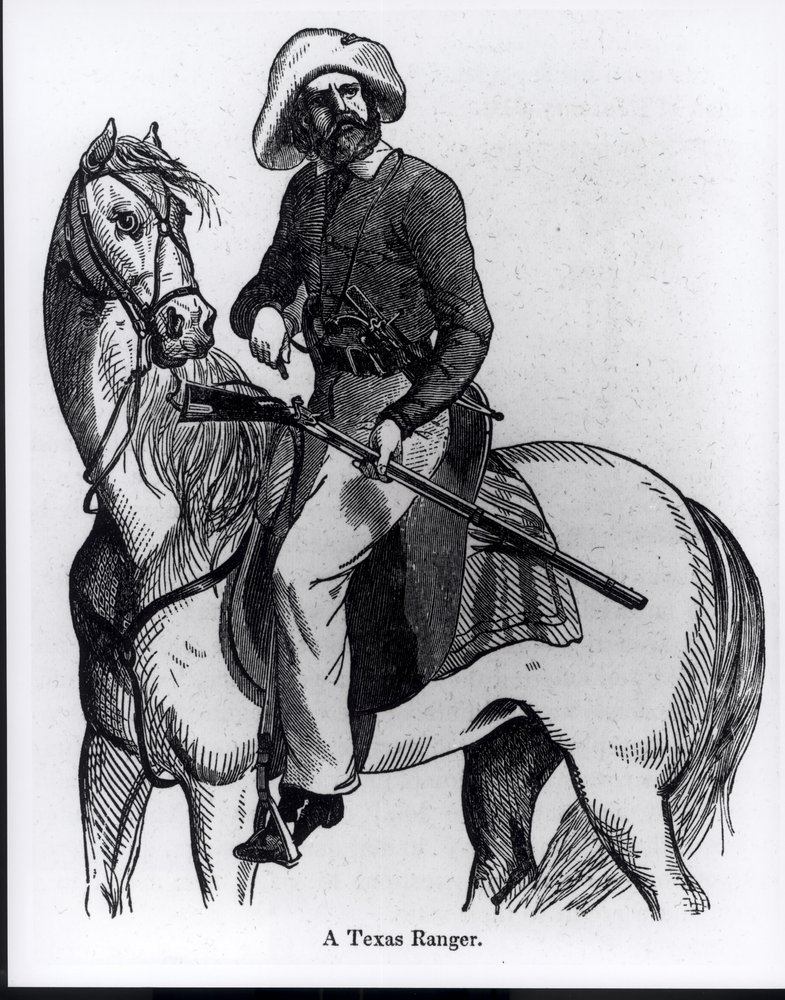 Ein Texas Ranger, Illustration aus 'Pictorial History of Mexico and the ...