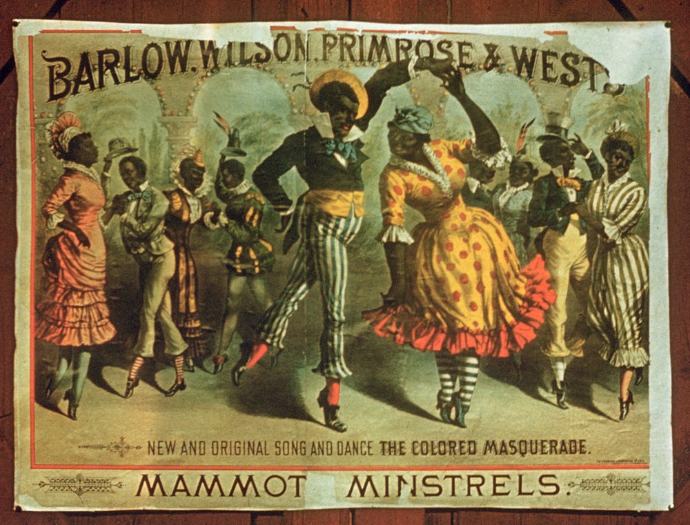 Poster, das Barlow, Wilson, Primrose und Wests Mammot Minstrels Colored ...