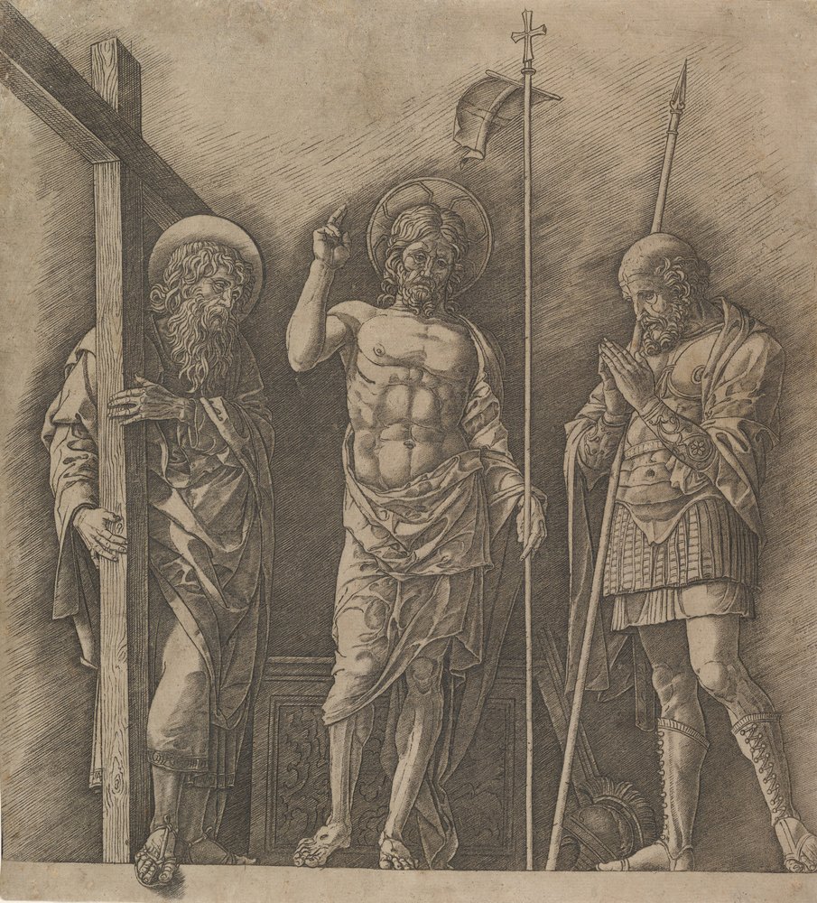 Der auferstandene Christus zwischen St. Andreas und St. Longinus, ca. 1472