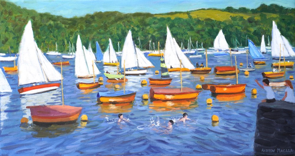 Fowey Regatta, 2025 von Andrew Macara: Kunstdruck kaufen