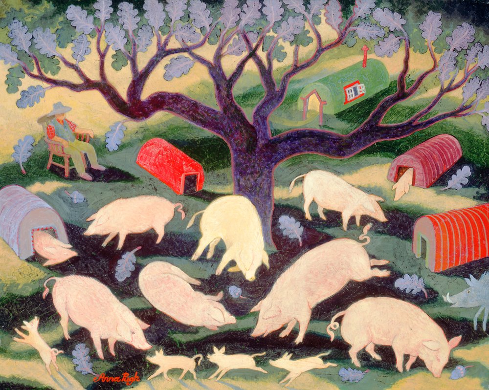 Glücklicher Mann von Anna Pugh: hochwertiger Kunstdruck