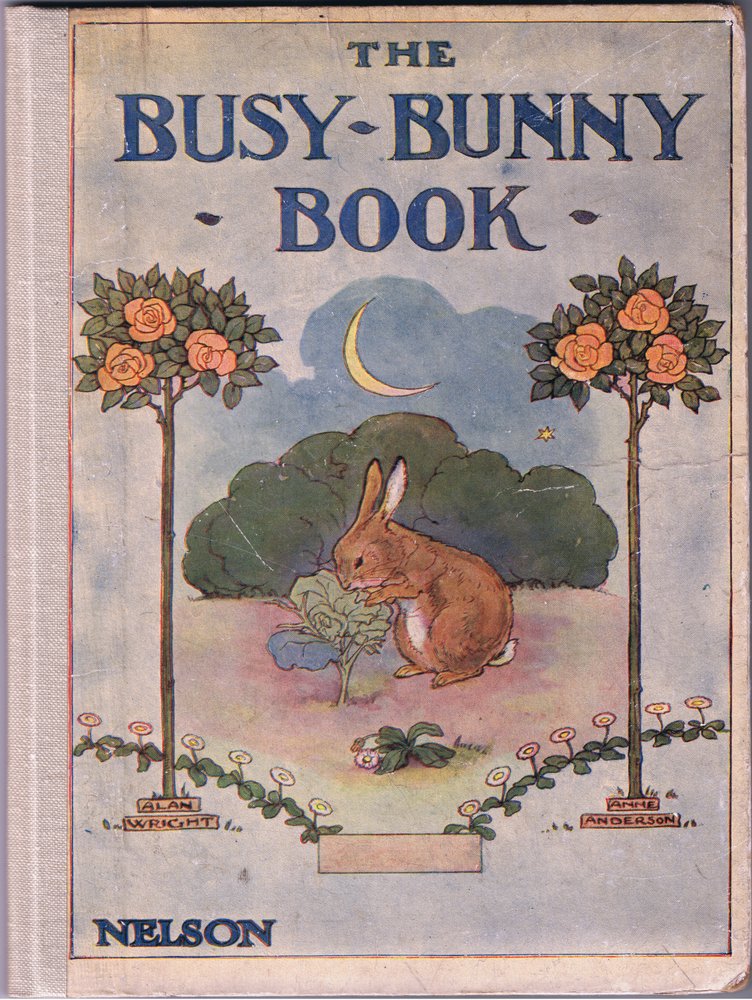 Busy Bunny Buch Titelblatt von Anne Anderson: Kunstdruck