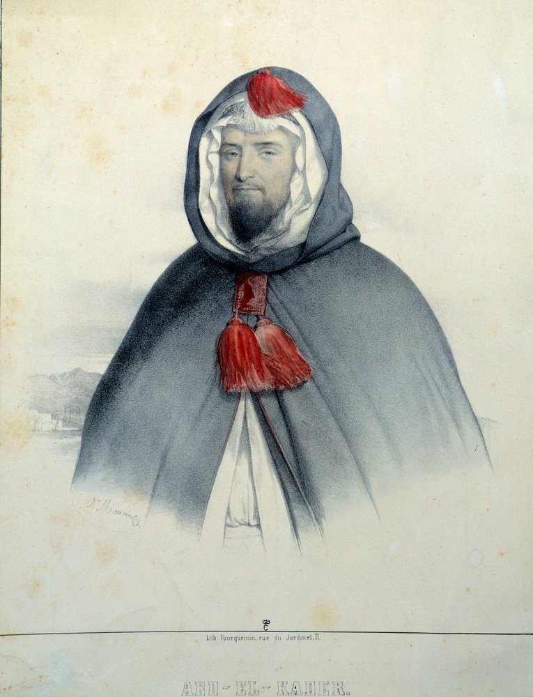 Porträt von Abd El Kader von Antoine Maurin: Kunstdruck
