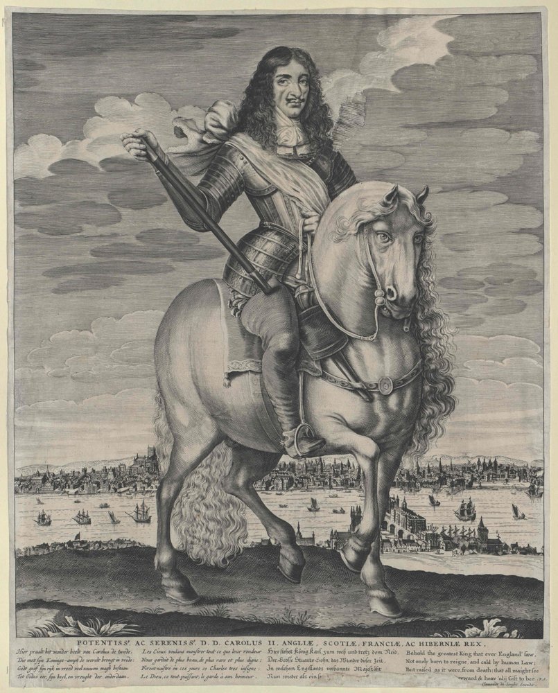 König von England Karl II von Artist Unknown: Kunstdruck