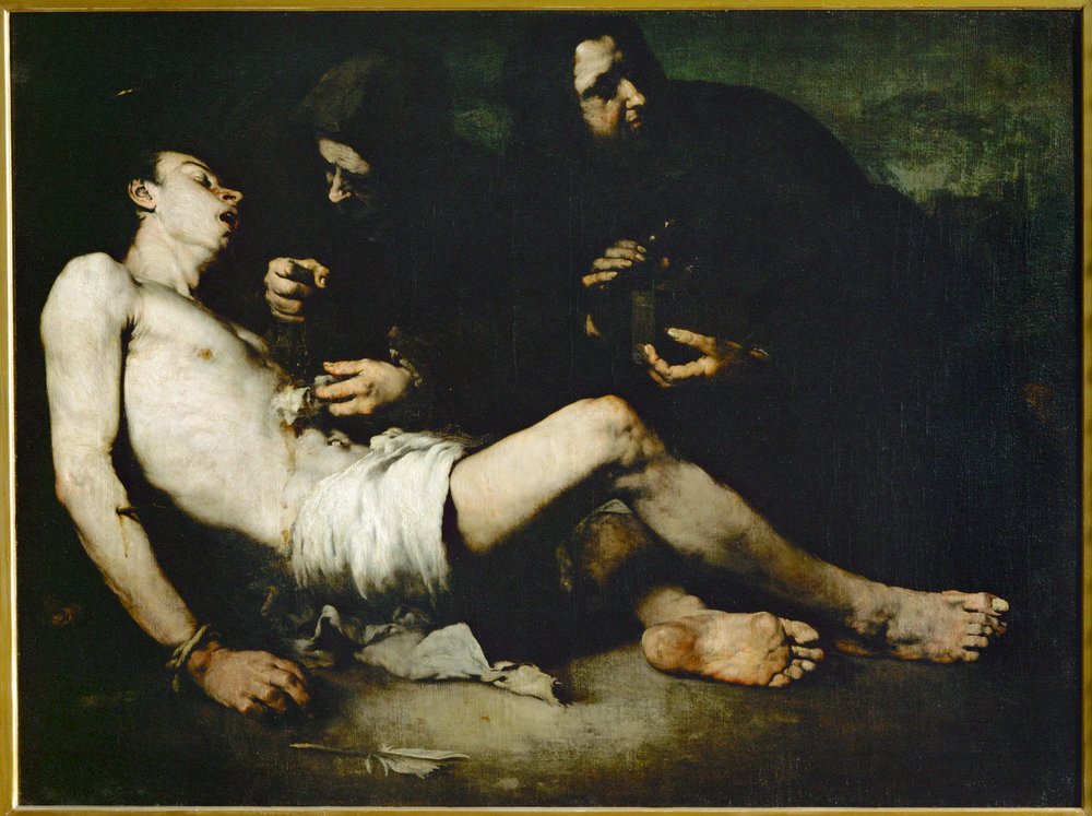 Heiliger Sebastian von Auguste Theodule Ribot: Kunstdruck