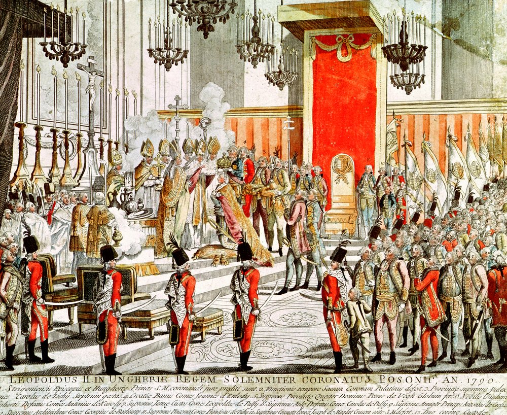 Die Krönung von Leopold II. (1747-92) in Bratislava im Jahr 1790