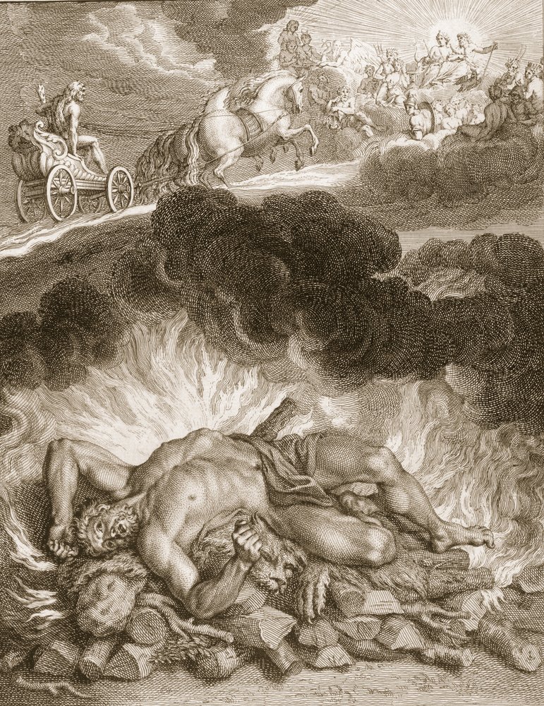 Der Tod des Herkules, 1731 von Bernard Picart: Kunstdruck