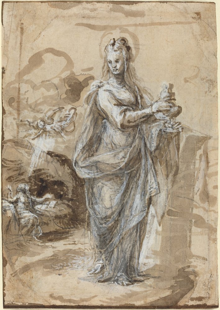Maria Magdalena [recto] von Biagio Pupini: Kunstdruck