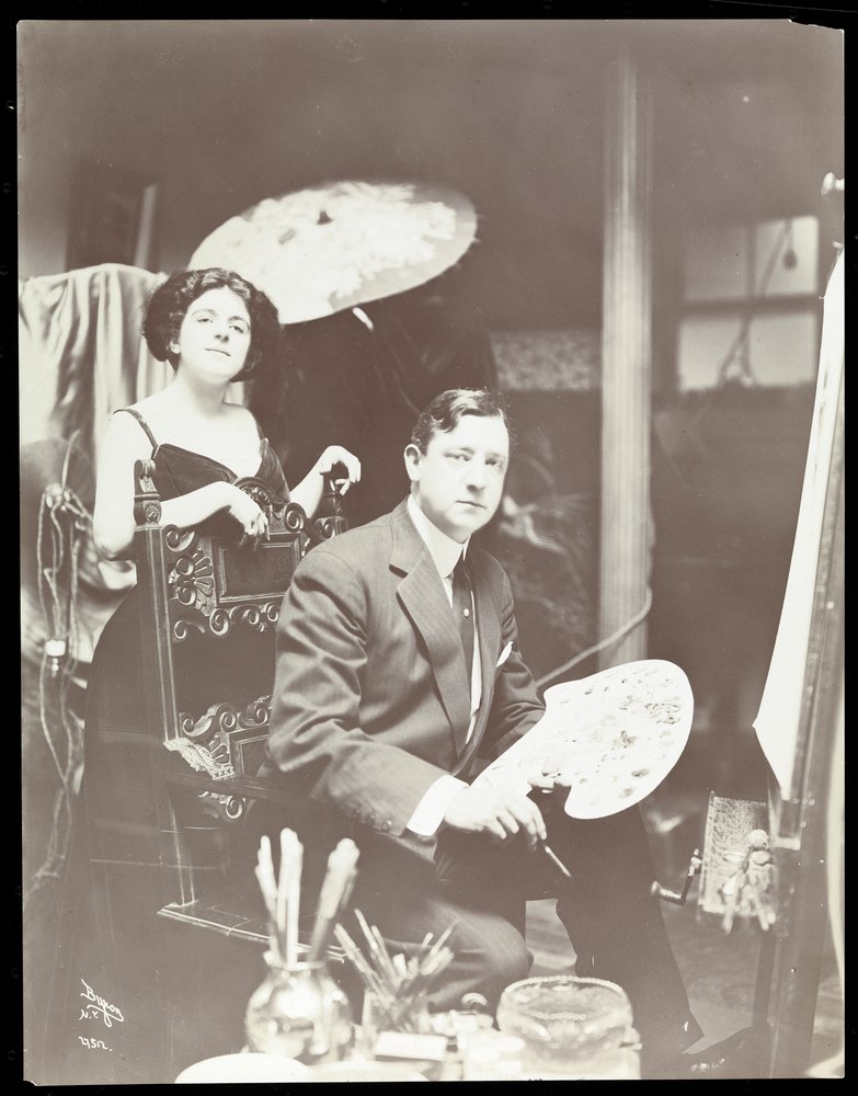 Harrison Fisher und Modell, 1908-9 von Byron Company