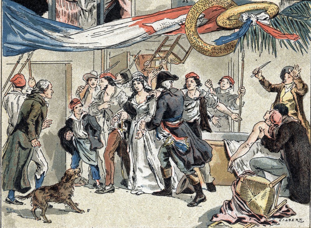 Die Verhaftung von Charlotte Corday nach dem Mord an Jean Paul Marat ...