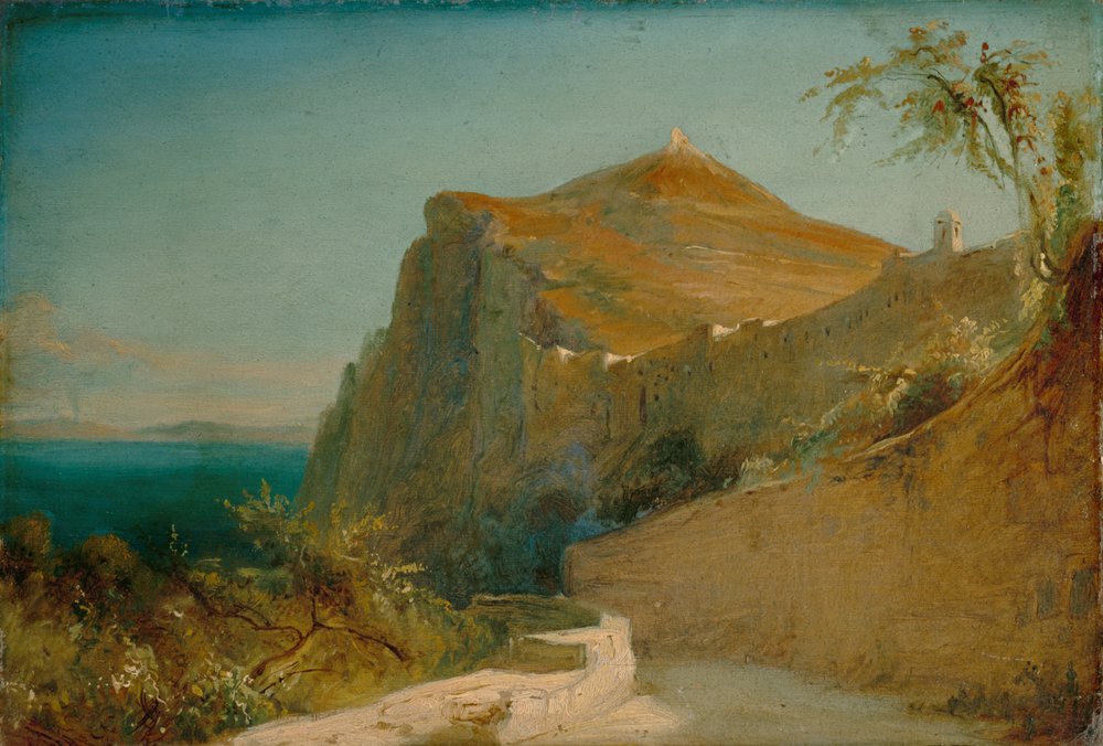 Felsen des Tiberius, Capri von Carl Blechen: Kunstdruck