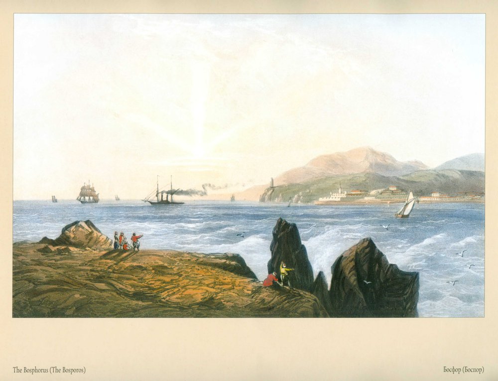 Carlo Bossoli. Bosporus von Carlo Bossoli: Kunstdruck