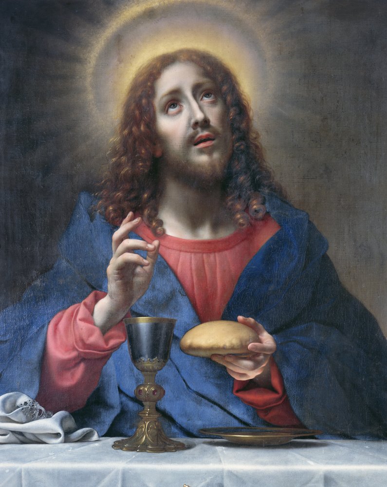 Christus segnet das Brot von Carlo Dolci: Kunstdruck