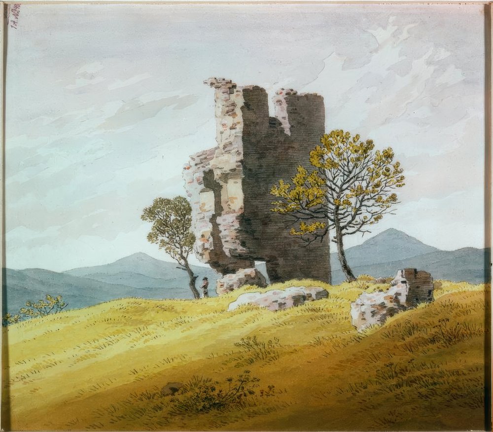 Turmruine von Caspar David Friedrich: Kunstdruck kaufen