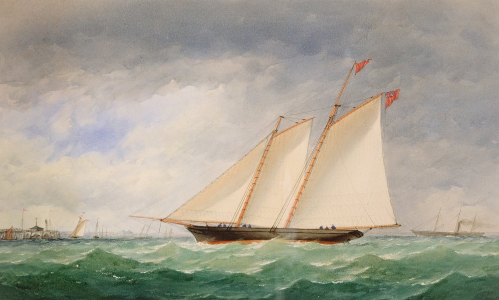 Schoner-Yacht vor Ryde, Isle of Wight von Charles Taylor