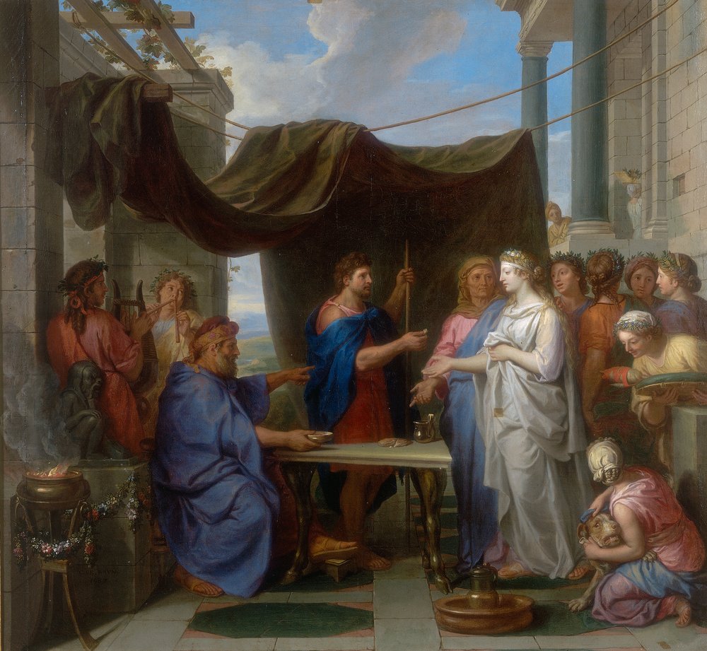 Heirat von Moses und Sephora, Werk von Charles Le Brun, aufbewahrt in ...