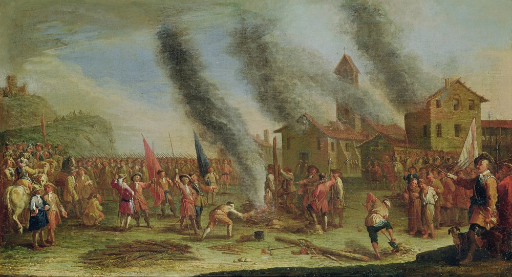 Das Elend des Krieges. Der Scheiterhaufen von Claude Callot