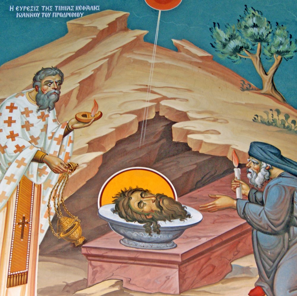 Der abgeschlagene Kopf von Johannes dem Täufer, Kykkos-Kloster, Troodos ...