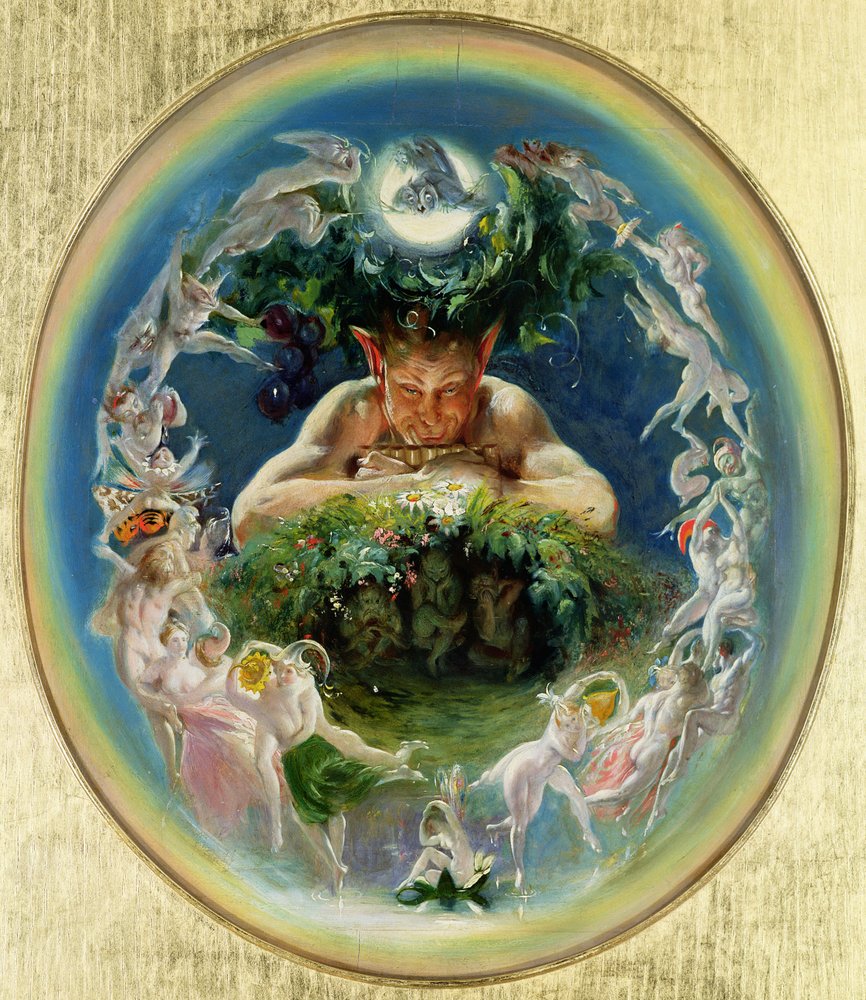 Faun und die Feen, ca. 1834 von Daniel Maclise: Kunstdruck