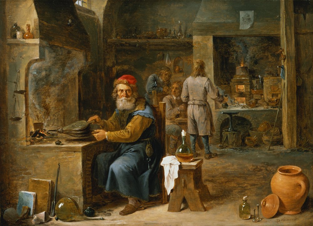 Der Alchemist von David Teniers the Younger: Kunstdruck