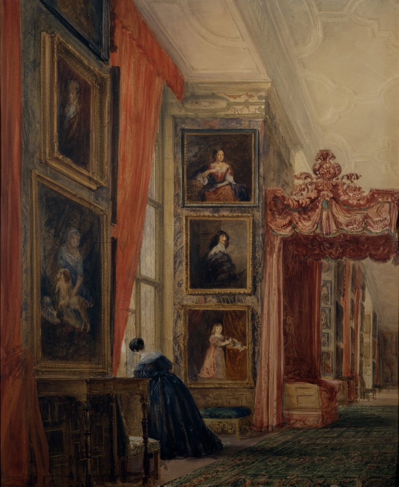 Die Lange Galerie in Hardwick von David Cox: Kunstdruck