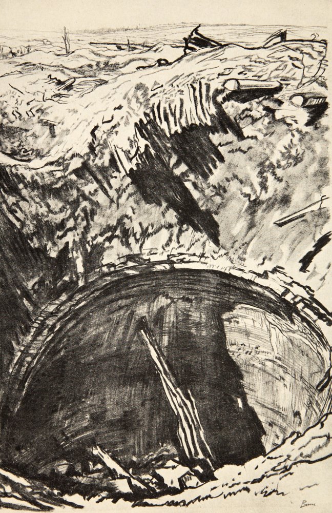Die Grube der Mouquet-Farm, Illustration aus 'The Western Front ...