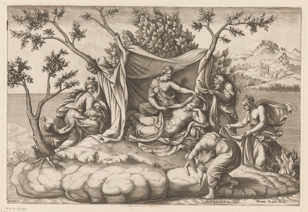 Leto nach der Geburt von Apollo und Diana von Diana Mantuana