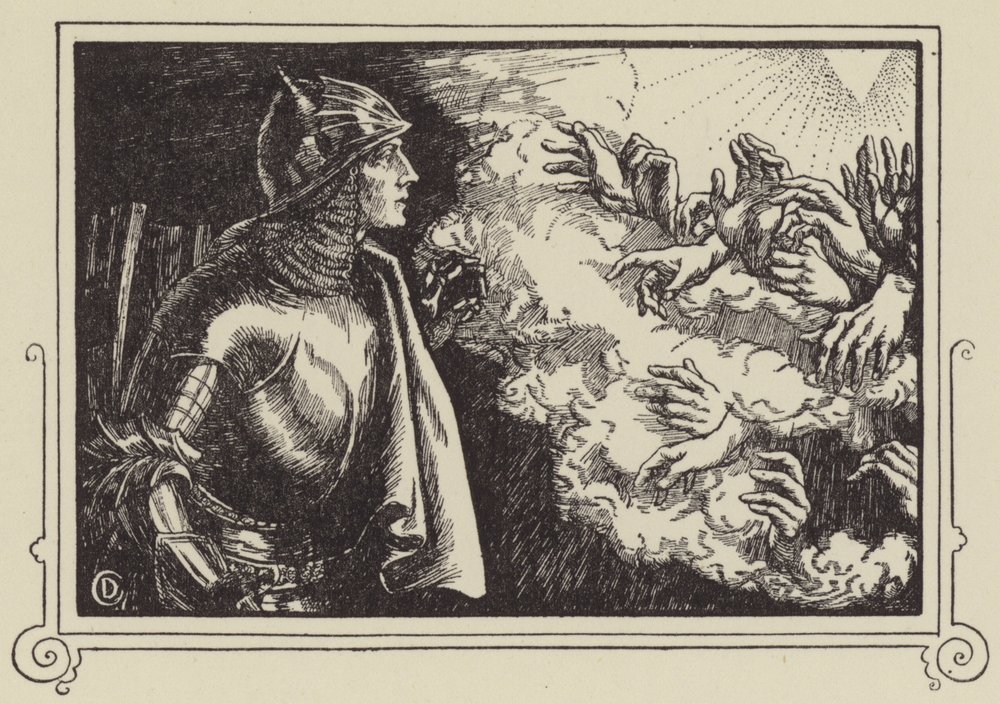 Wie Sir Launcelot den Heiligen Gral sah von Dora Curtis