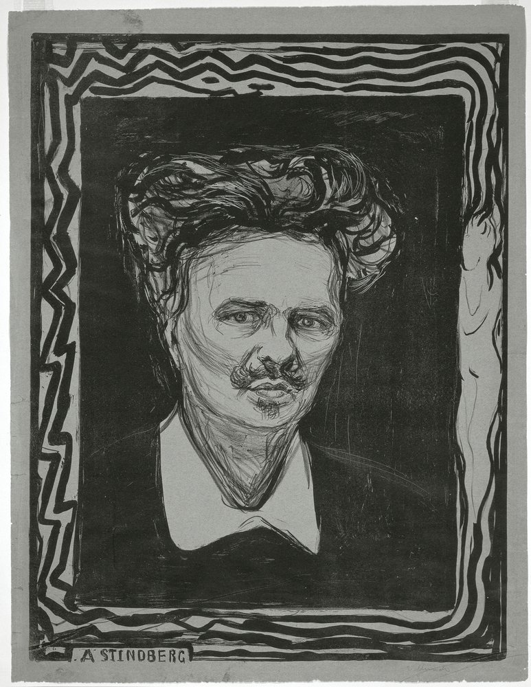 August Strindberg von Edvard Munch: Kunstdruck kaufen