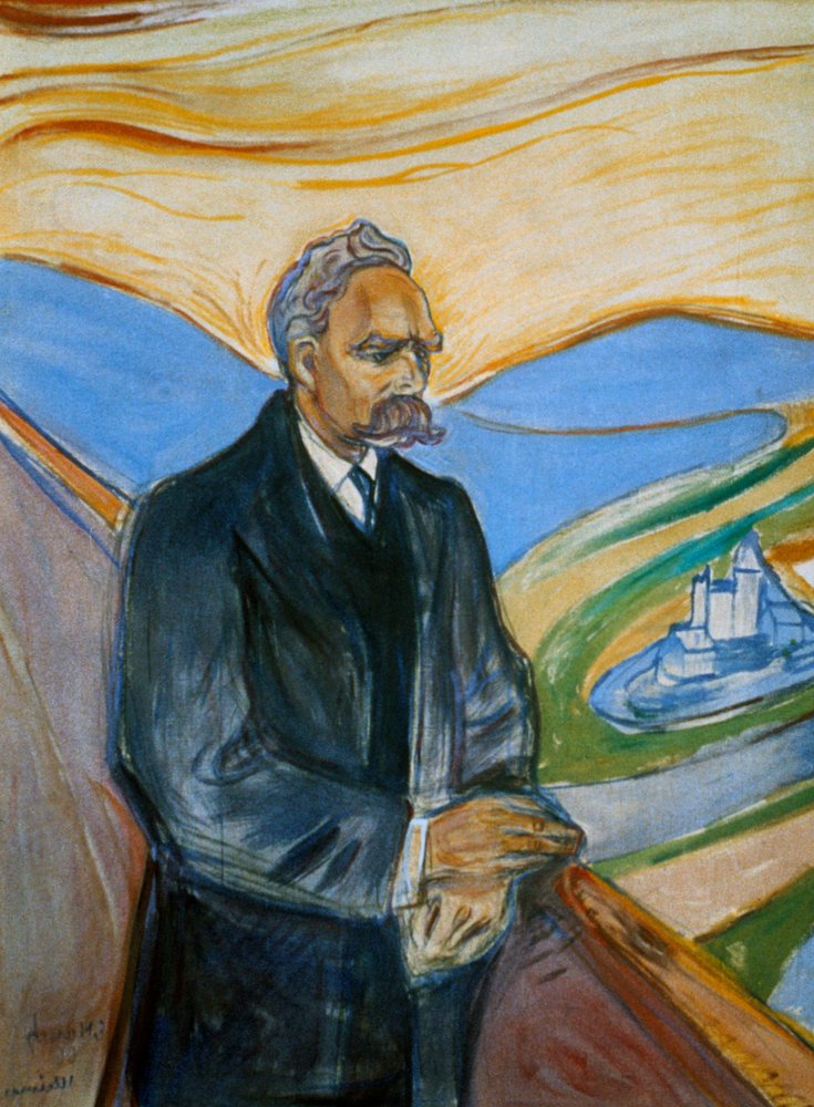 Friedrich Nietzsche, 1906 von Edvard Munch: Kunstdruck