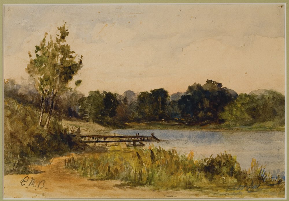 Landschaft mit Dock und Wasser (#37), ca. 1880