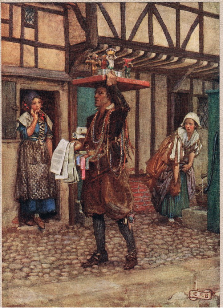 Der Hausierer, Illustration aus 'The Book of Old English Songs and Ballads', veröffentlicht von ...