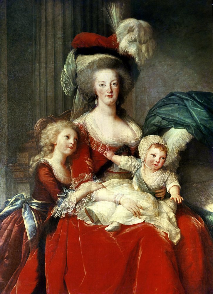 Marie-Antoinette (1755-93) und ihre vier Kinder, 1787 (Detail)