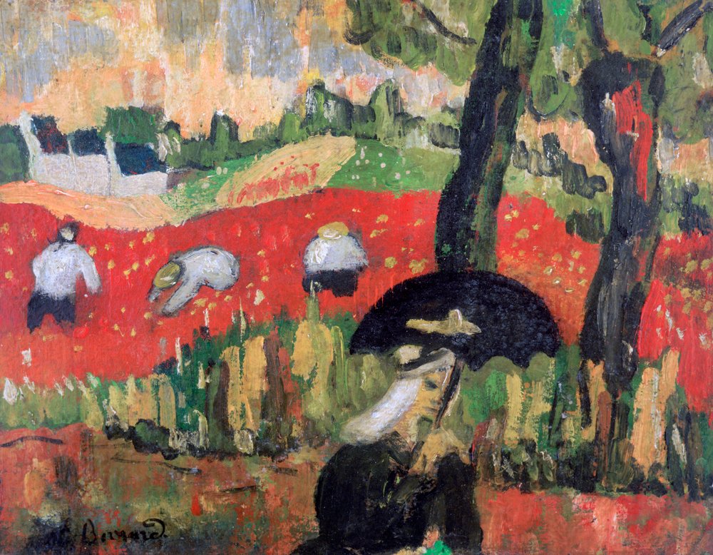 Das rote Feld, Pont Aven, ca. 1887 von Emile Bernard