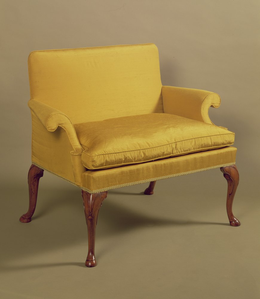 Queen Anne Liebessitz mit Cabriole-Beinen, ca. 1710