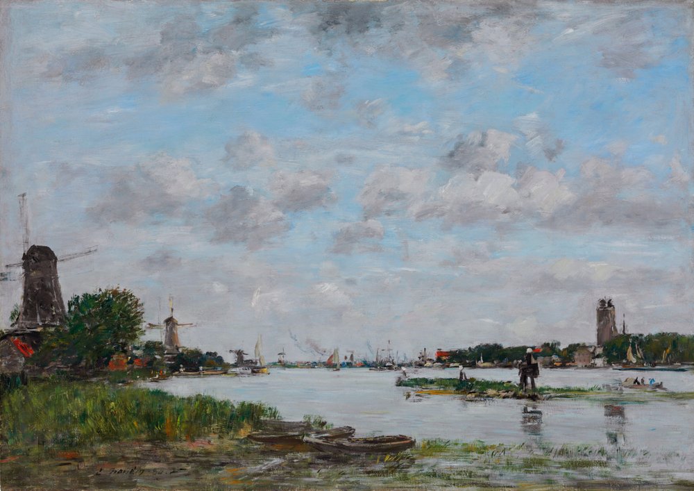 Die Maas bei Dordrecht von Eugene Louis Boudin: Kunstdruck