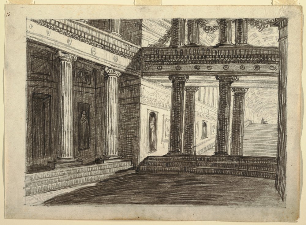 Atrium und Treppe im klassischen Stil von Felice Giani