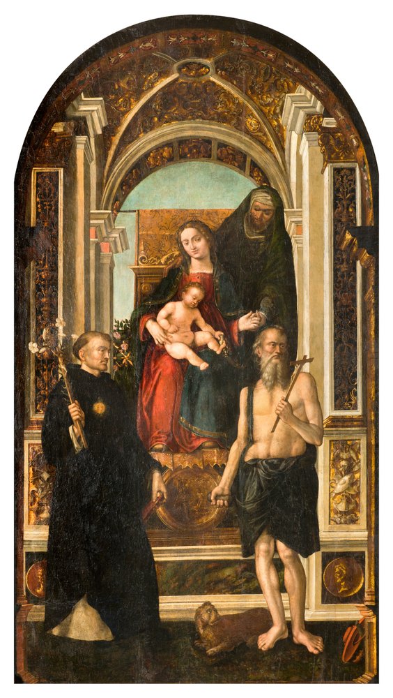 Nördliches Querschiff, Altar des Heiligen Nikolaus, Madonna auf dem ...