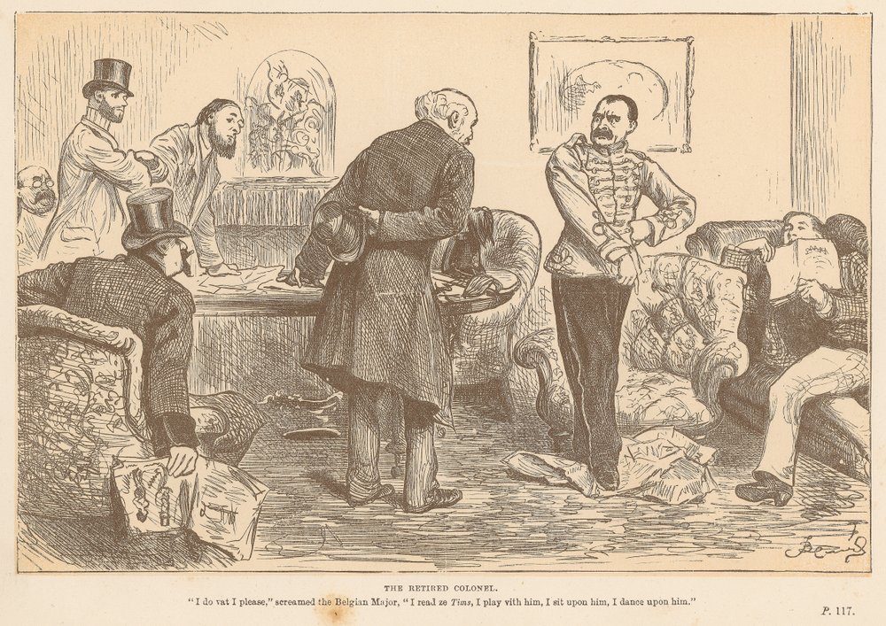 Der pensionierte Oberst von Frederick Barnard: Kunstdruck