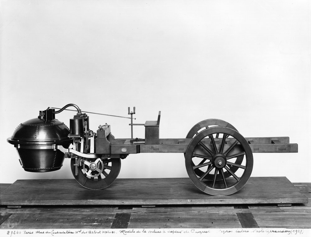 Dampfwagen erfunden von Nicolas Joseph Cugnot (1725-1804)