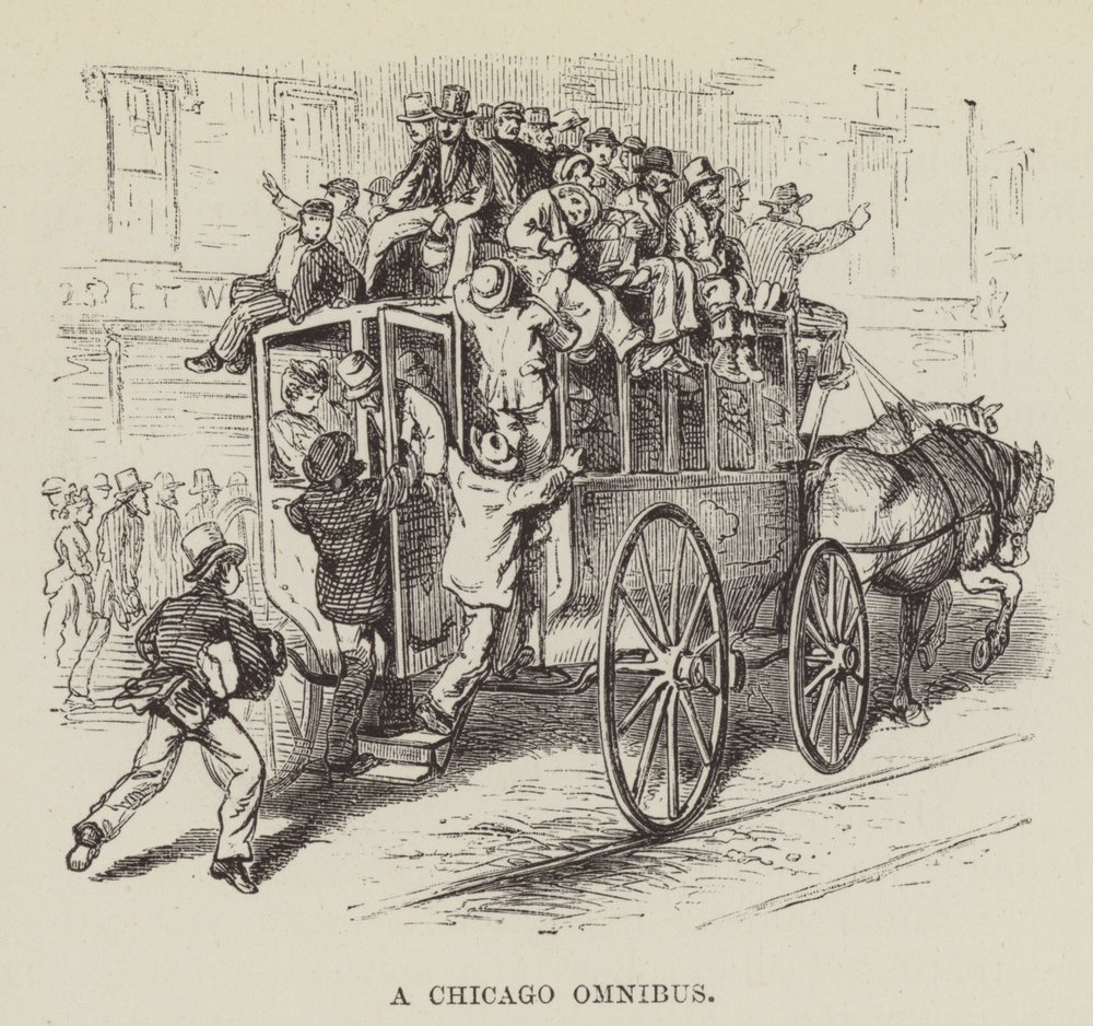 Ein Chicagoer Omnibus von George Augustus Sala: Kunstdruck