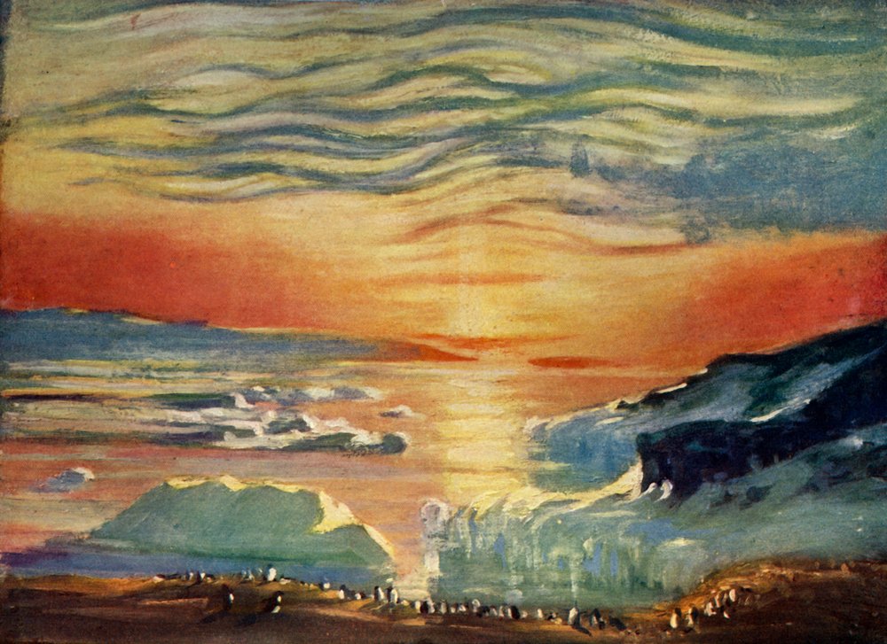 Der Herbstsonnenuntergang, ca. 1908, 1909 von George Marston