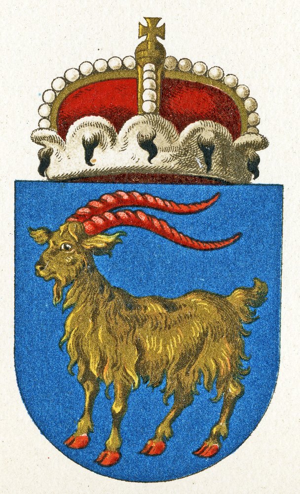 Wappen von Istrien, ca. 1898 von German School: Kunstdruck