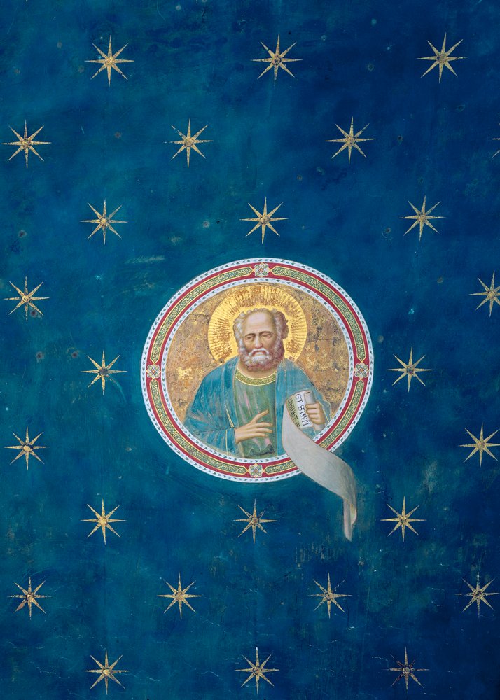 Der Prophet Maleachi, aus dem Gewölbe der Decke, ca. 1305