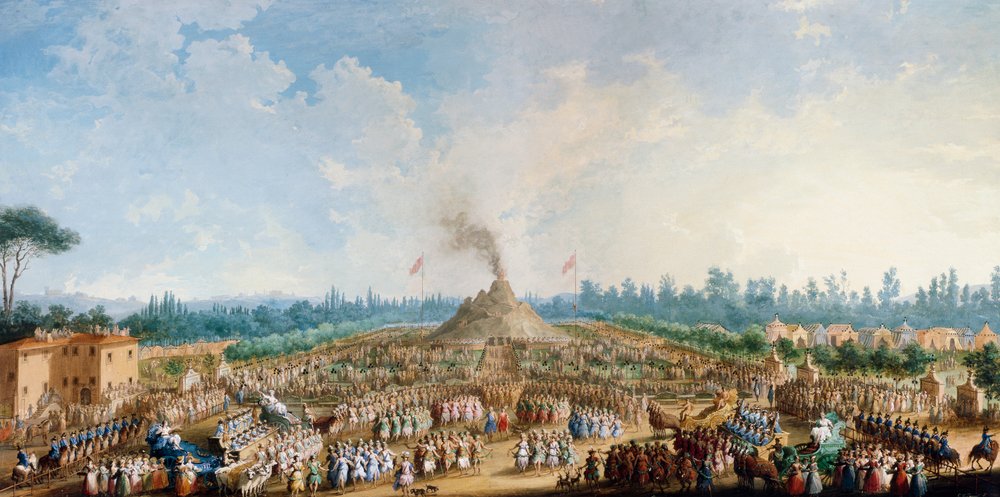 Feier in den Cascine zu Ehren von Ferdinand III, Der Vulkan