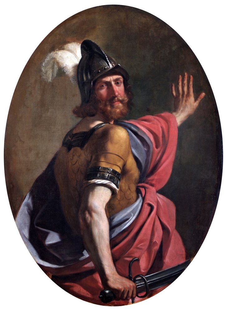 Mars als Krieger, 1630 von Guercino: hochwertiger Kunstdruck